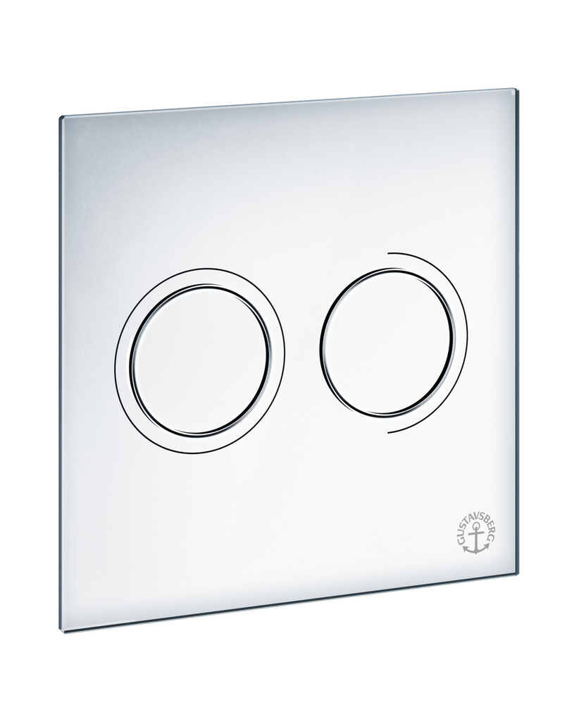 Flush button for fixture XS - wall control panel, round Dual flush ...