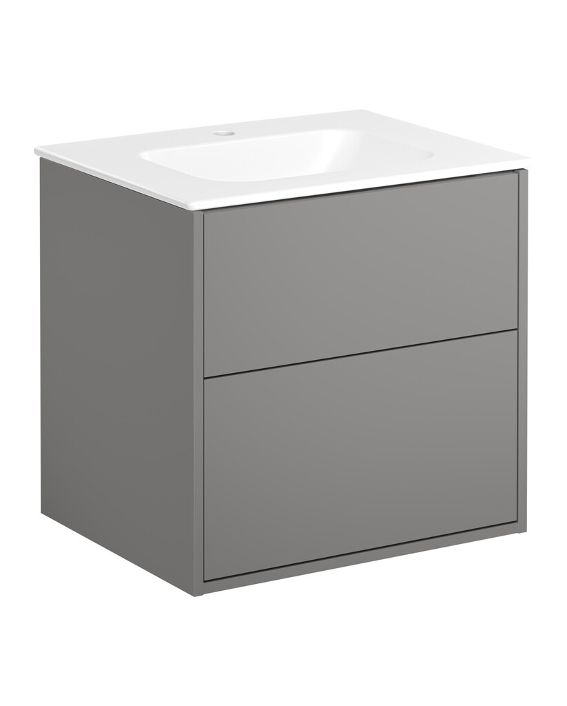 Valamukapp Artic – 60 cm Ash Grey koos matt valge valamuga - Gustavsberg