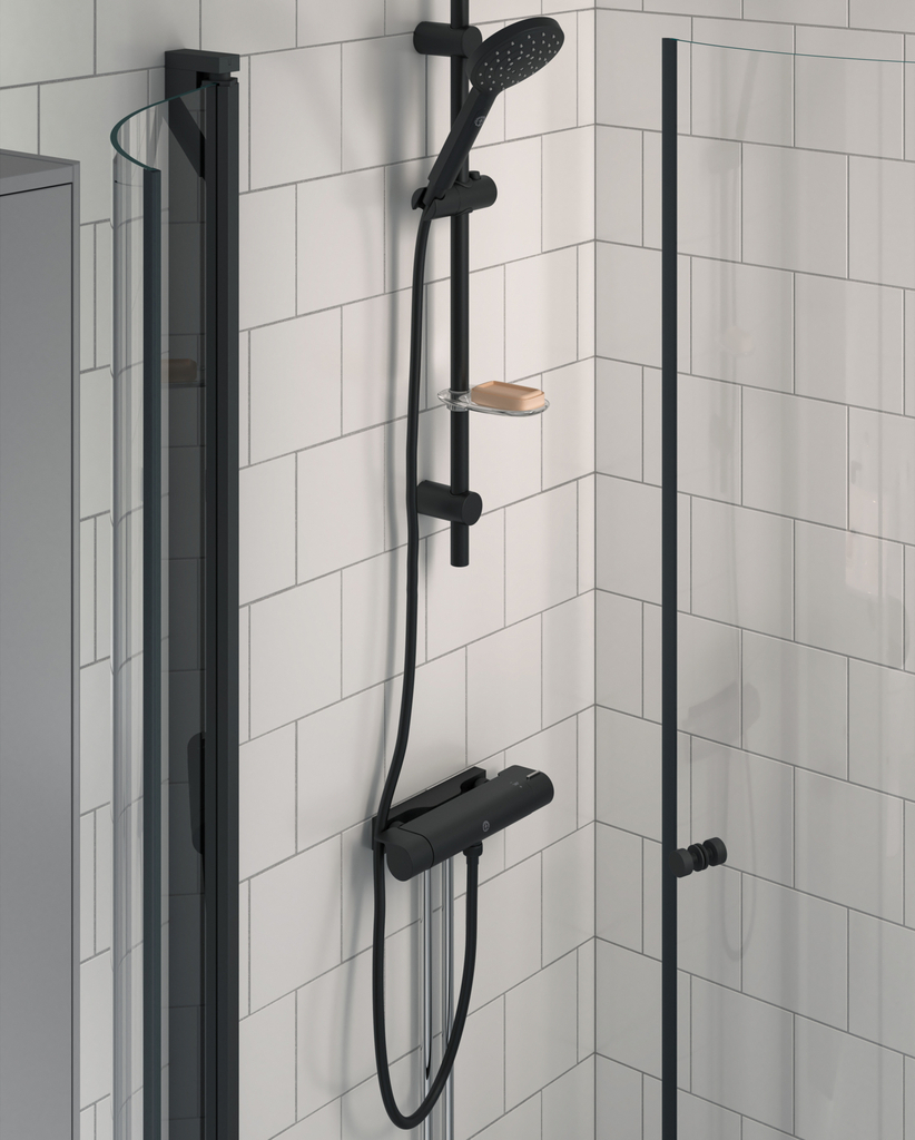 Faucet bracket 160/40 c-c Lead-free, matt black - Gustavsberg