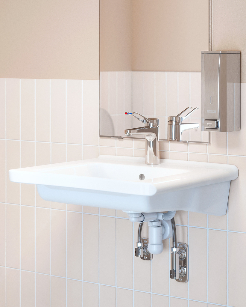 Siphon Wall connection, white - Gustavsberg