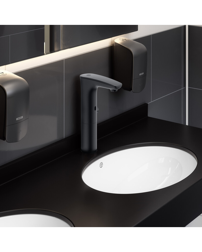 Washbasin mixer Sensoric 1.0 Matt black, lead-free, sensor mixer, 240 ...