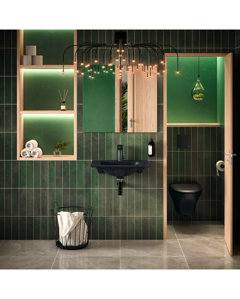 Washbasin mixer Sensoric 1.0 Matt black, lead-free, sensor mixer, 160 ...